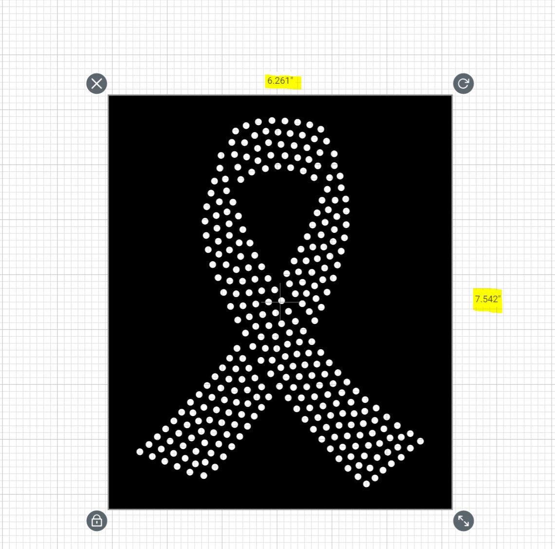 Cancer Ribbon Rhinestone Template Digital Download, Cancer Awareness ...