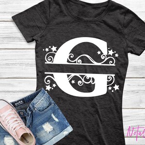 Split Letter G SVG, G Split Monogram SVG, Divided Initial G, Decorative ...