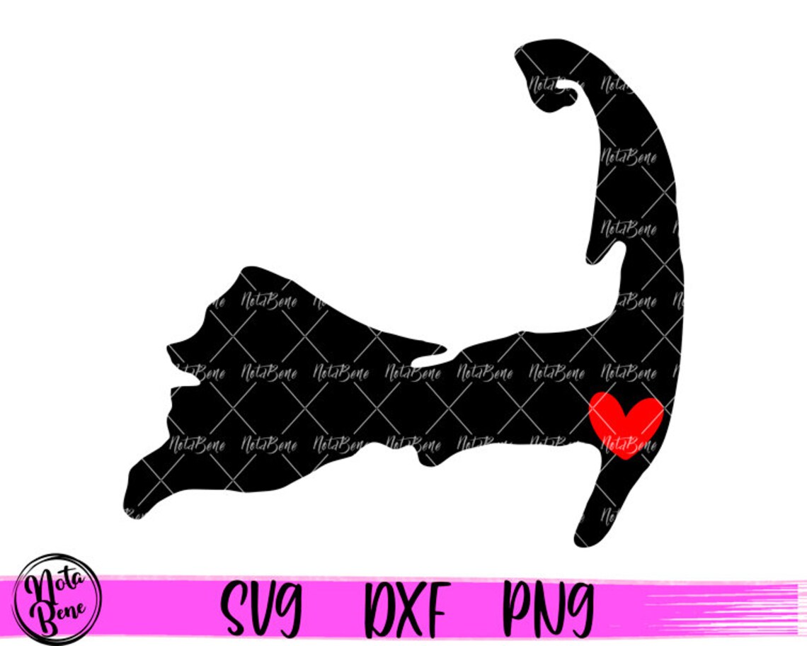 Chatham Cape Cod Heart 2 SVG Massachusetts Beach Ocean Svg Cut - Etsy