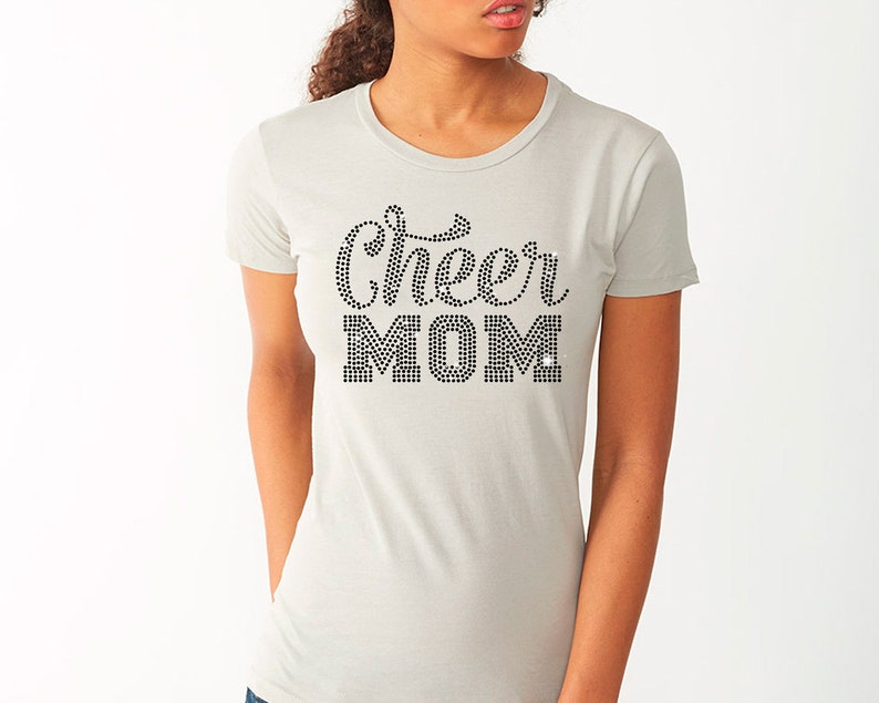 CHEER MOM Rhinestone Template SVG, Cheerleader Mom Rhinestones Svg ...