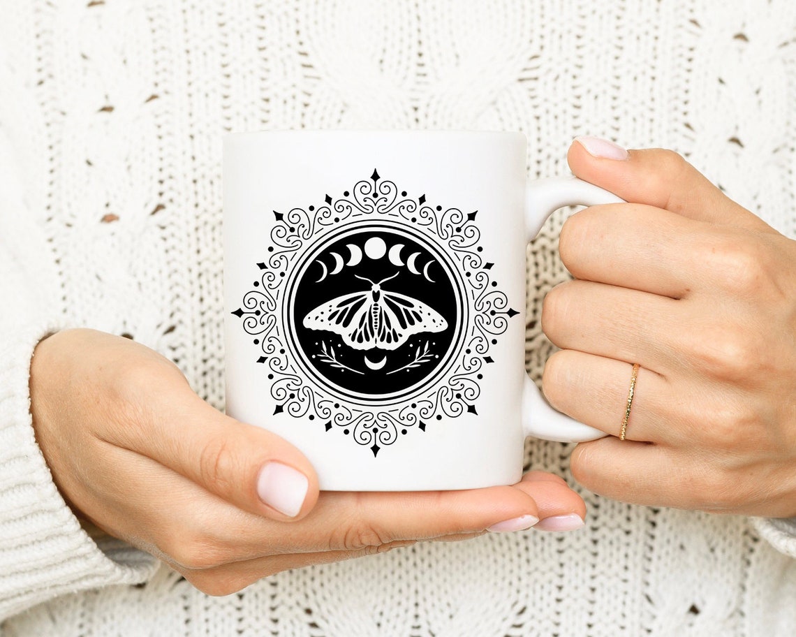 Boho Moon Moth SVG Celestial Moth Svg Moon Phase Moth Svg - Etsy