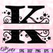 K Split Monogram SVG Split Letter K SVG Divided Initial K Decorative K ...