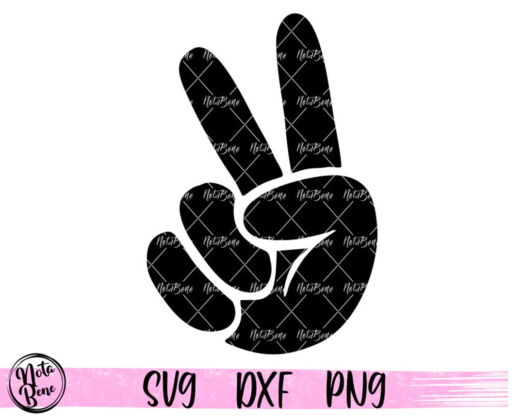 Hand Peace Sign Svg, Love Peace Symbol Svg, Groovy Hand Clipart, Hippie ...