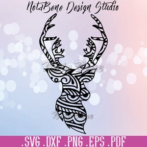 Mandala Style Deer SVG Zentangle Svg Doodle Art Svg Boho Svg | Etsy