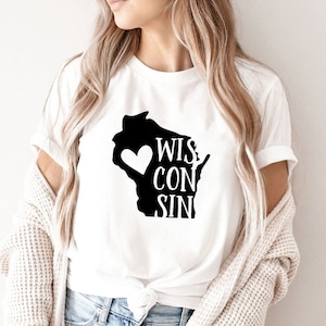 Wisconsin Heart SVG, USA State Map Svg, Wisconsin Silhouette SVG Cut ...