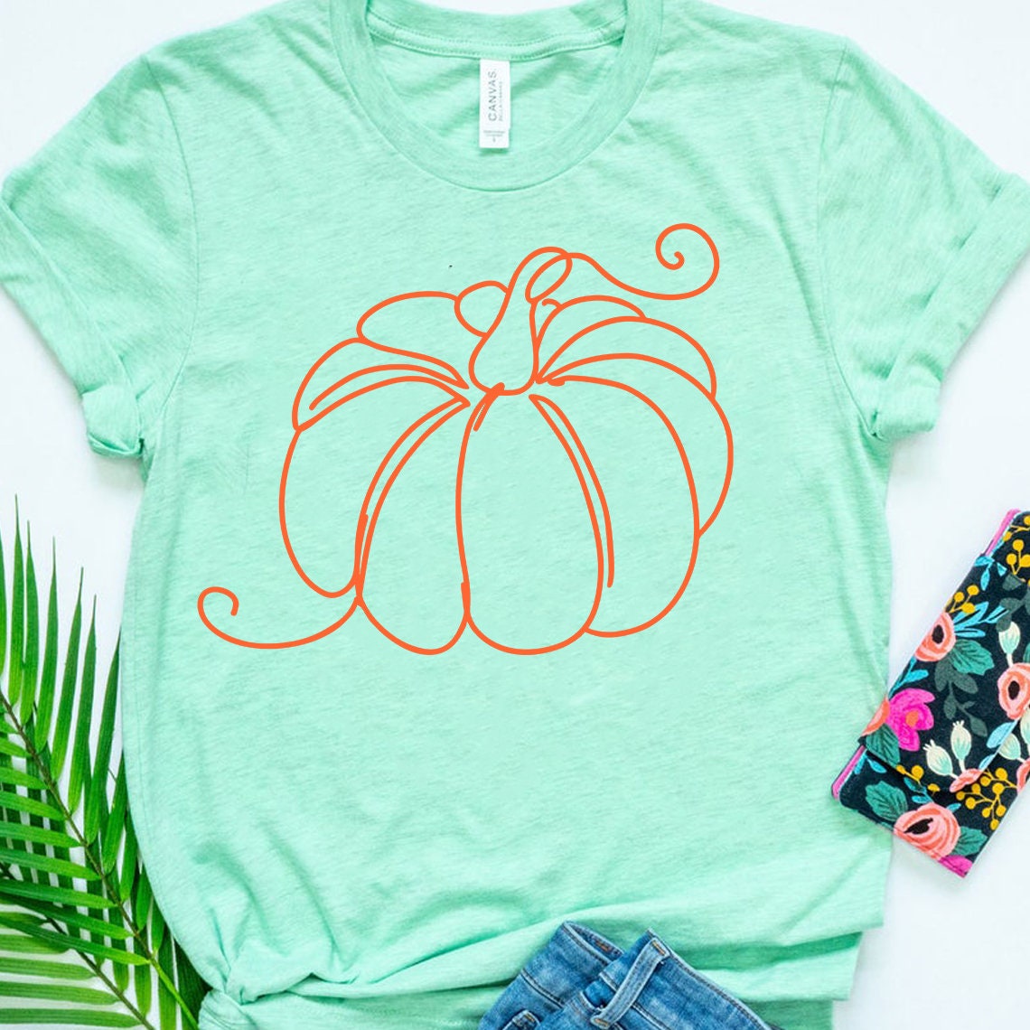 Pumpkin Lineart SVG Halloween Single Line Art Pumpkins Svg | Etsy