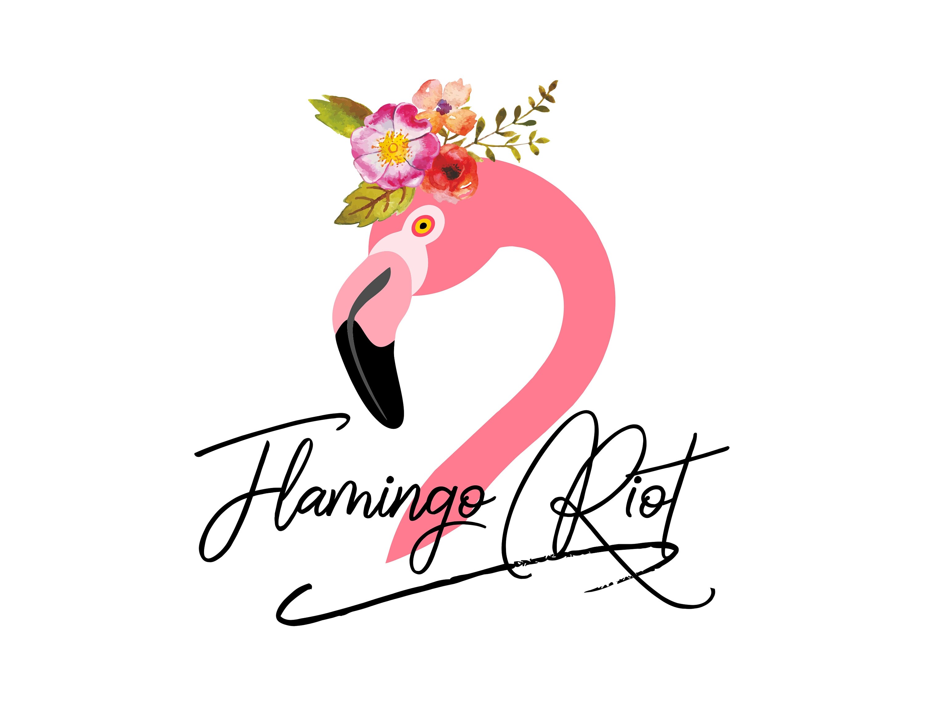 Flamingo Logo Branding Kit Elegant Modern Logo CUSTOM Logo | Etsy