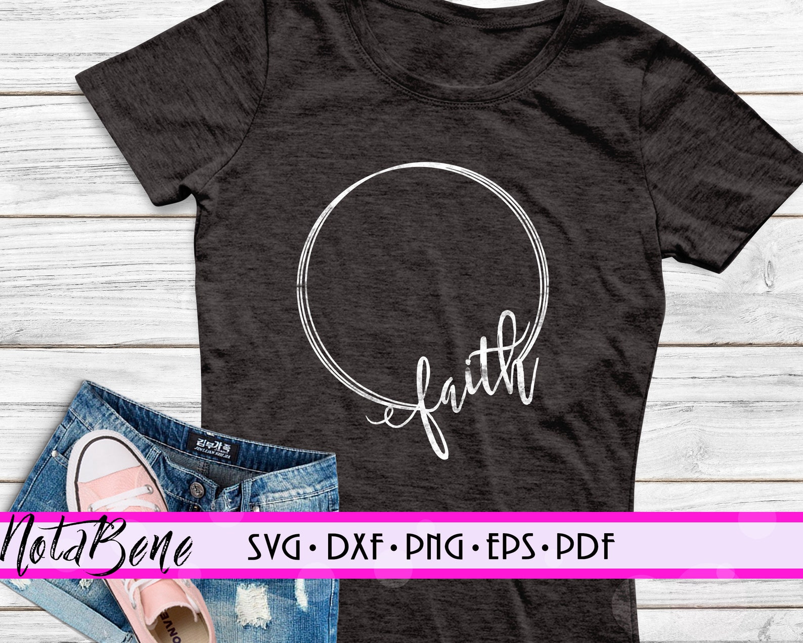 Faith Circle Frame SVG Faith Religion Monogram Frame Circle - Etsy