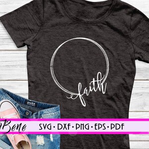 Faith Circle Frame SVG Faith Religion Monogram Frame Circle - Etsy