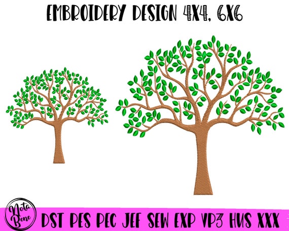 Tree Embroidery Machine Design Family Tree Embroidery Fill - Etsy