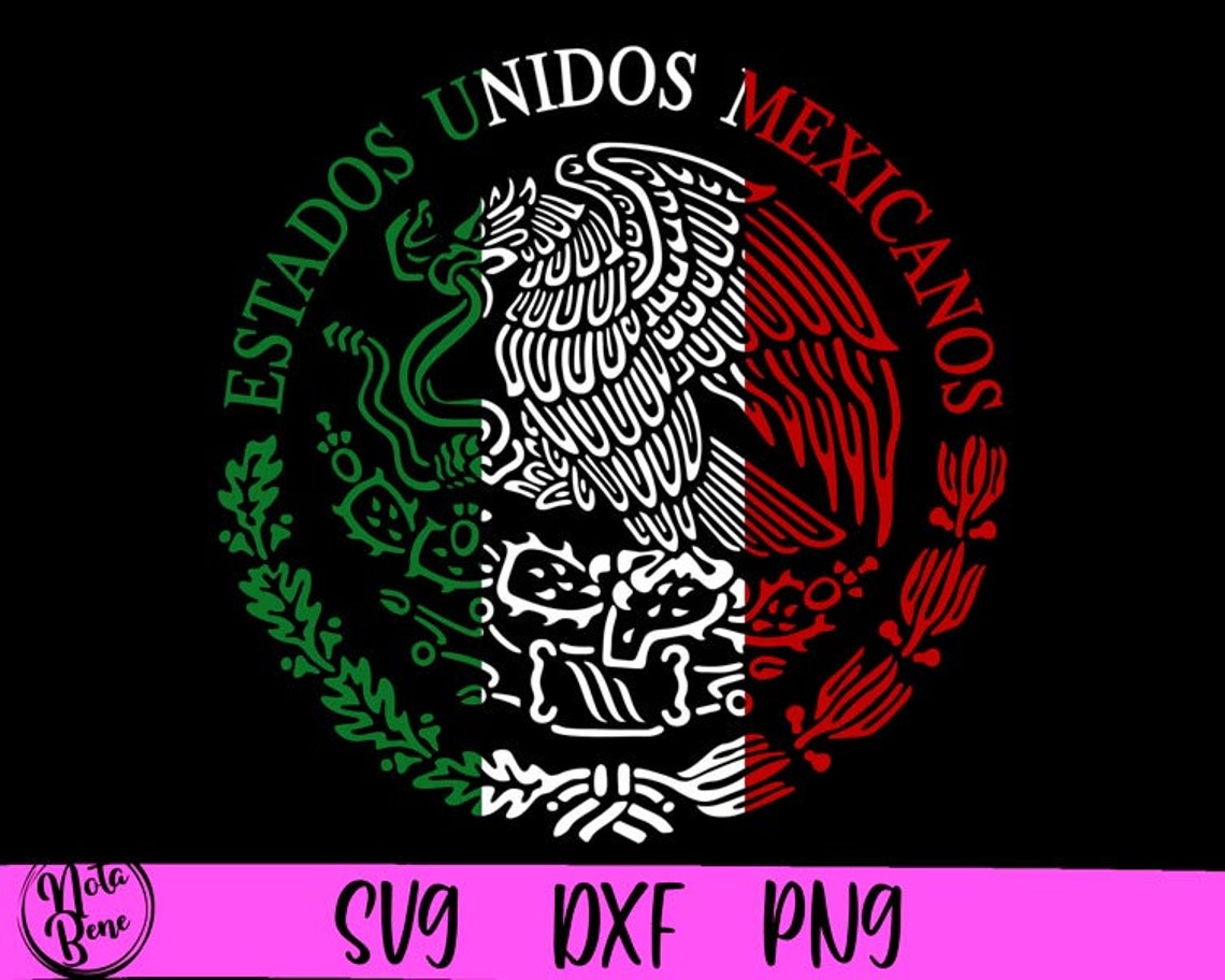 Mexican Eagle SVG, Mexico Coat of Arms Svg, Escudo Mexicano Tricolor ...