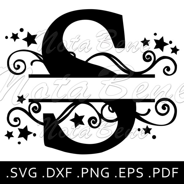 Split Letter Monogram Svg - Etsy