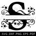 S Split Monogram SVG Split Letter S SVG Swirls Stars Divided Initial S ...