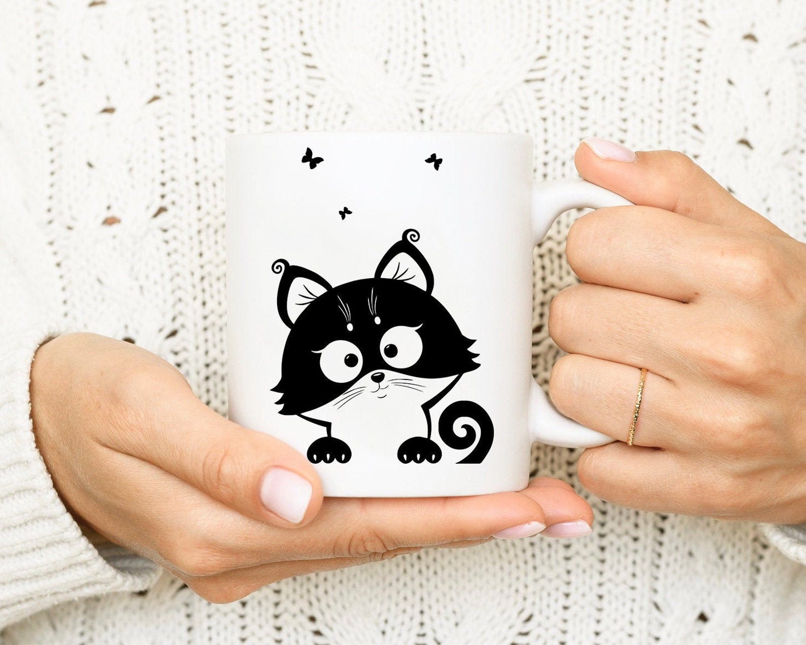 Cute Little Kitten SVG Peeking Cat Svg Cut File Cricut | Etsy