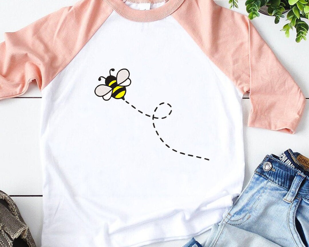 Bee Flying Machine Embroidery, Bumble Bee Route Design (digital ...