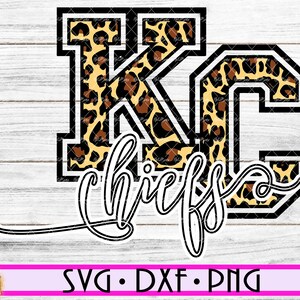 LAYERED Chiefs Leopard SVG, Cheetah Animal Print Svg, Sports Chiefs Fan ...