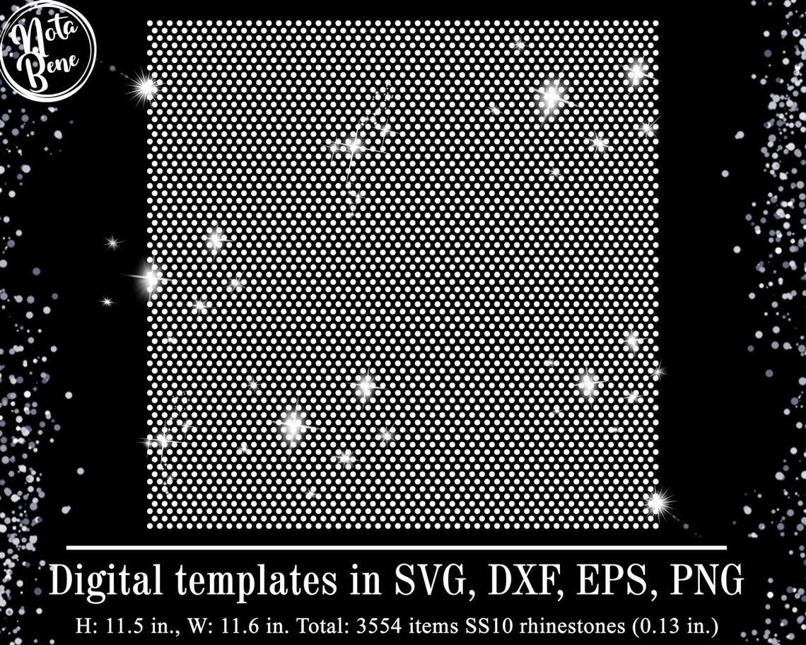 Dense Rhinestone Template Svg Rhinestones Pattern Svg Bling - Etsy