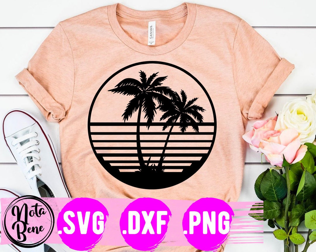 Palm Trees Retrowave SVG Cut Files Palm Trees Retro Svg Sunshine Palm ...