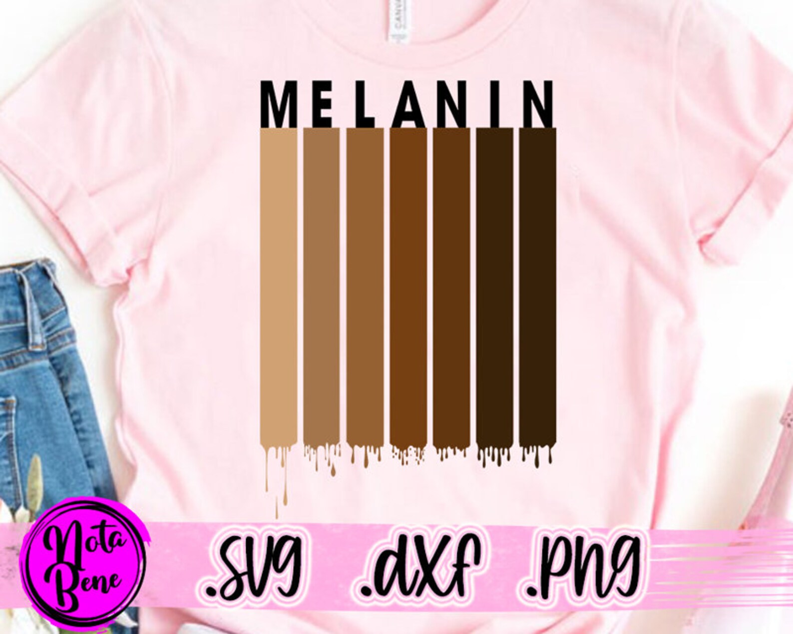 Melanin Svg, Melanin Paint Drip Svg, Melanin Color Shades Svg, Love ...