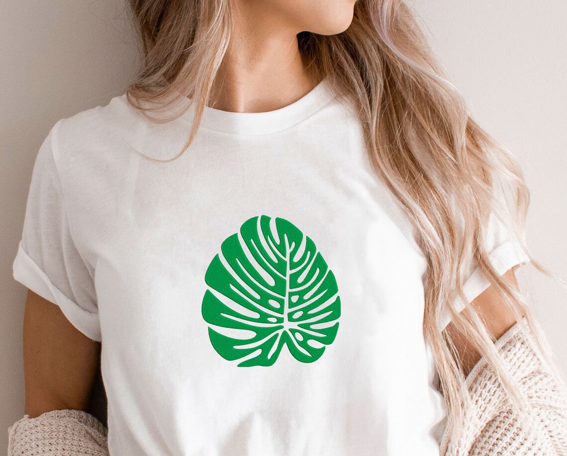 Monstera Embroidery Monstera Leaf Embroidery Leaves Machine - Etsy