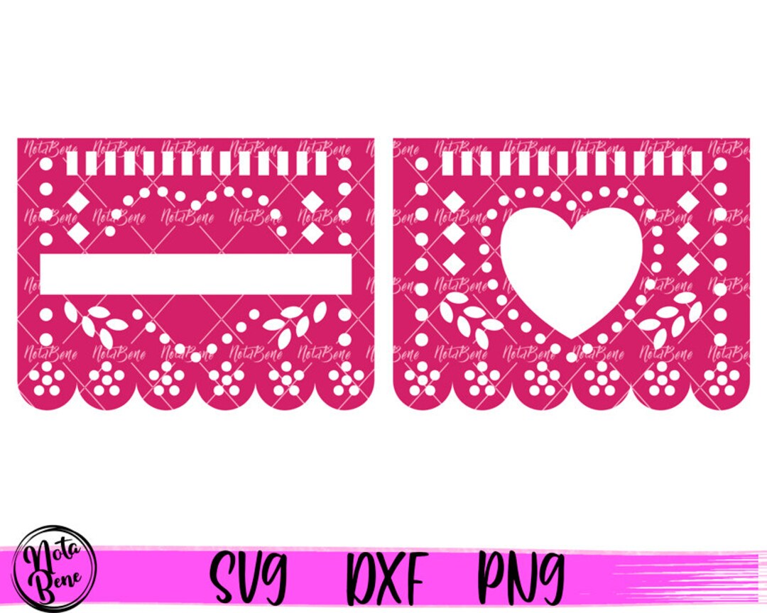 Papel Picado 2 SVG Cut Files Blank Banners Templates Papel Picado Svg ...