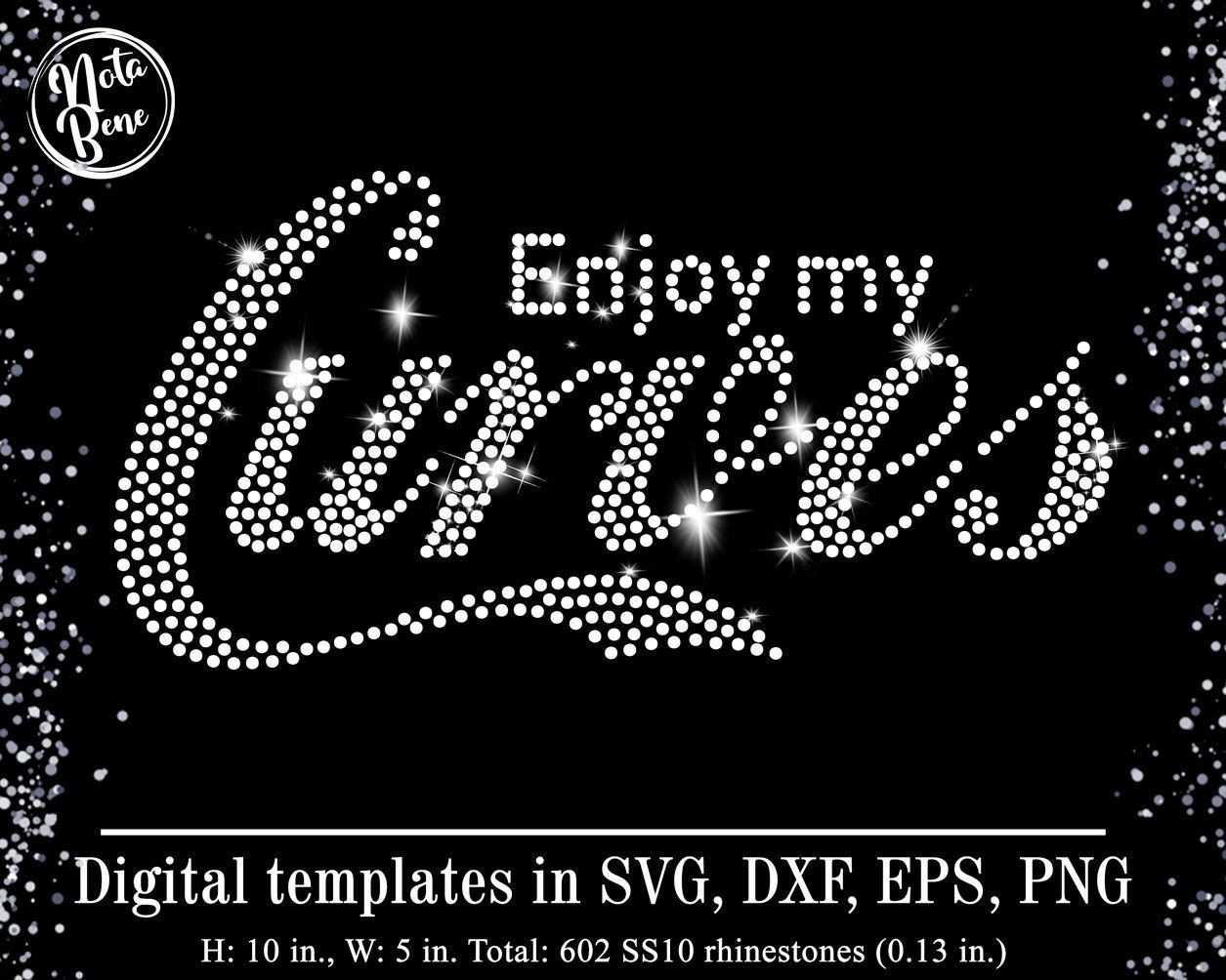 Rhinestone Template Enjoy My Curves Svg Digital Download Afro - Etsy