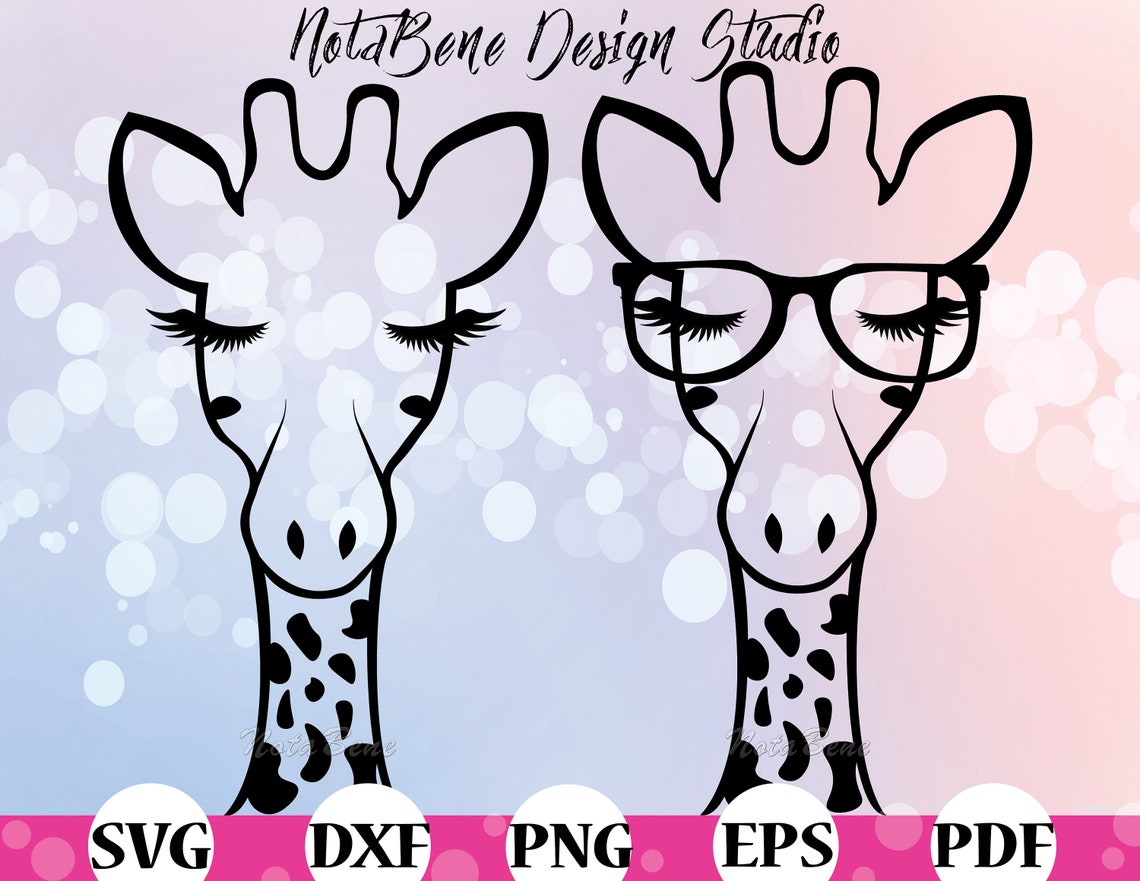 Cute Giraffe 2 SVG Fun Giraffe Face in Glasses Svg Safari - Etsy