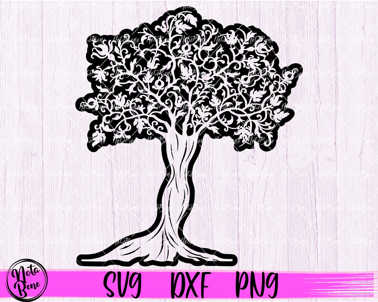 Family Tree Stencil SVG Tree Monogram Svg Family Reunion - Etsy
