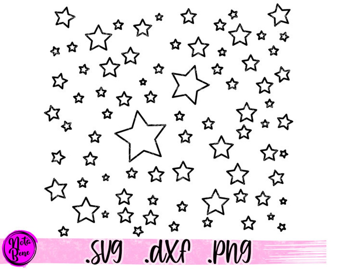 Stars Pattern SVG Falling Stars Svg Scattered Stars Svg | Etsy