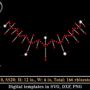 Collar Rhinestone Template SVG, Neckline Pattern Bling Svg, Hotfix ...