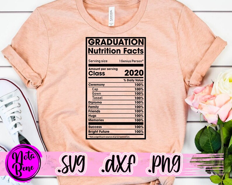 Graduation Nutrition Facts SVG Cut File Gradation 2022 Svg | Etsy