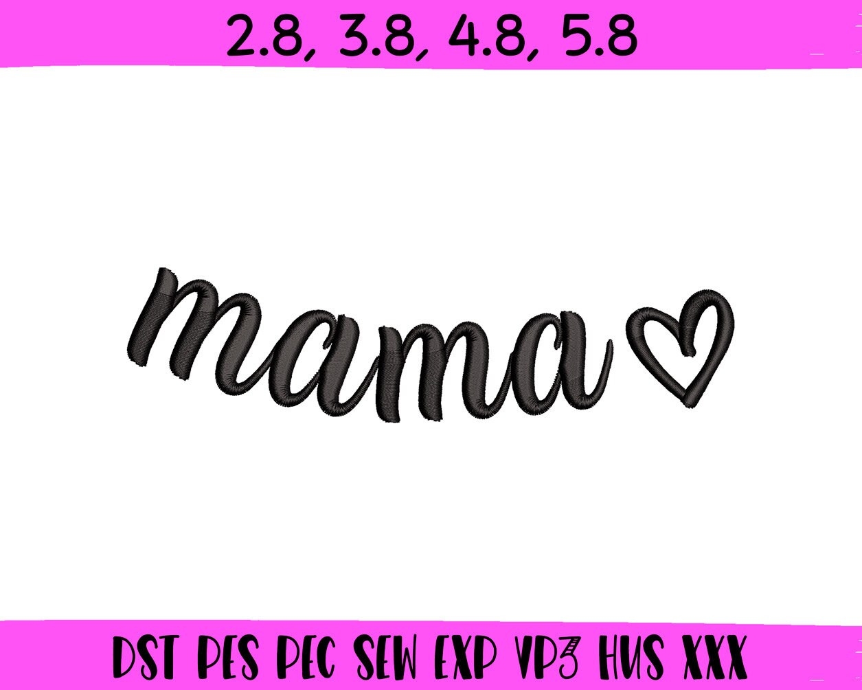 Curved Mama Machine Embroidery, Collar Mom Neckline Embroidery Design ...