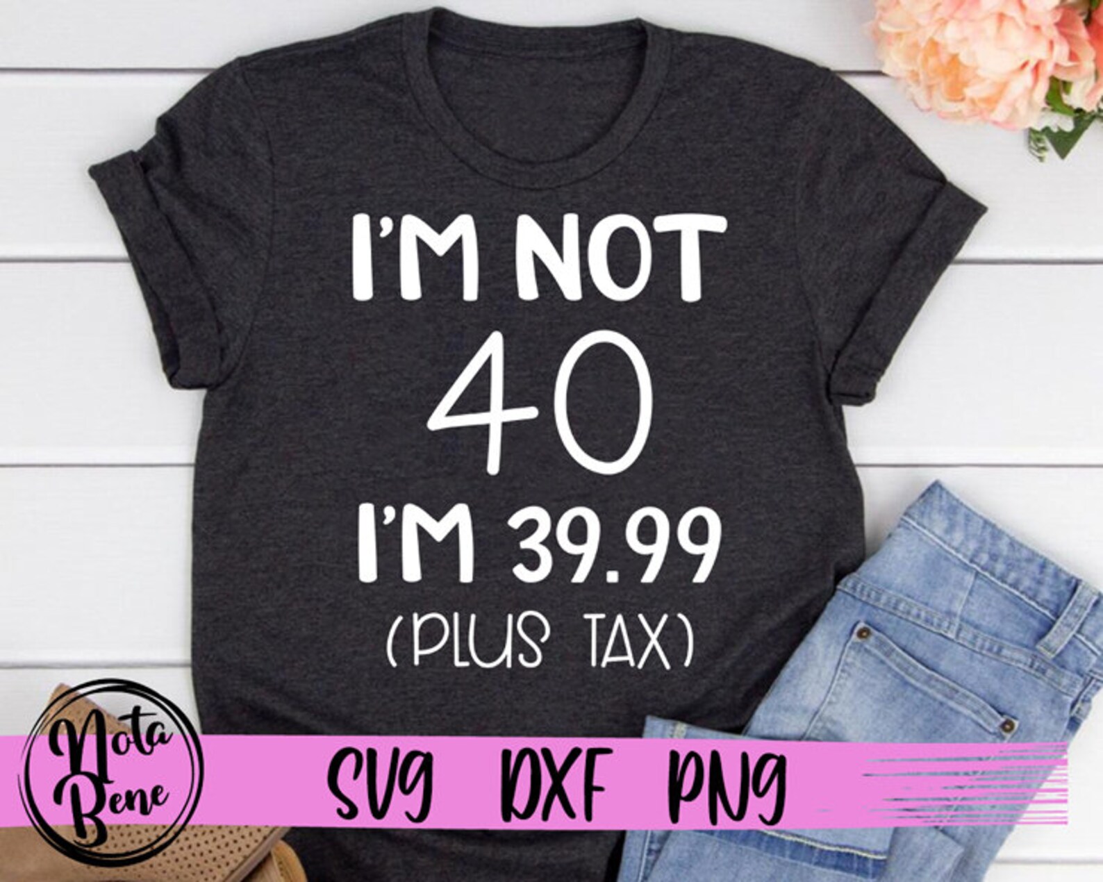 I Am Not 40 I Am 39.99 Plus Tax SVG Funny 40th Birthday - Etsy