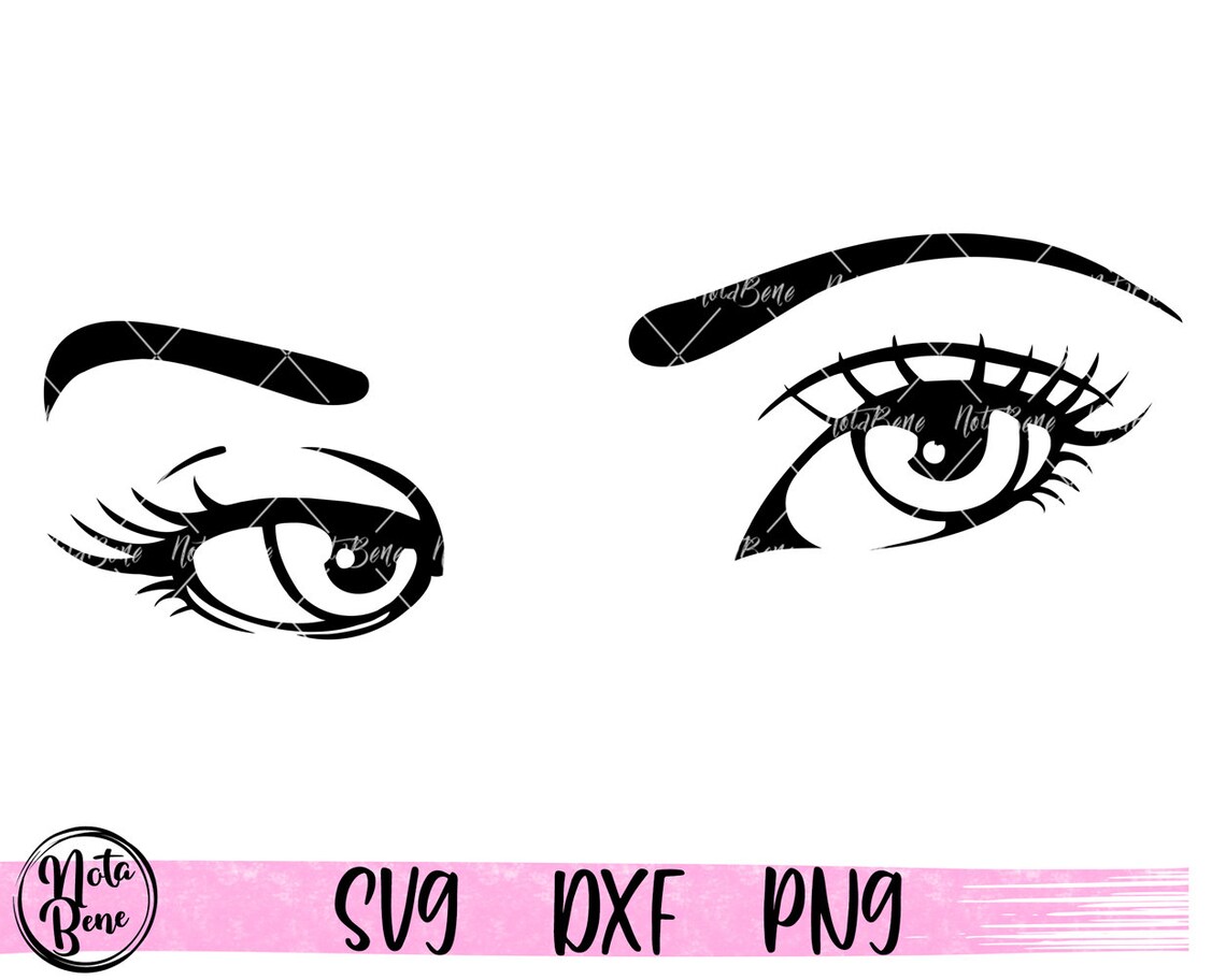 Eyes Svg Eyebrows Svg Cut File Woman Eyes SVG Lady | Etsy