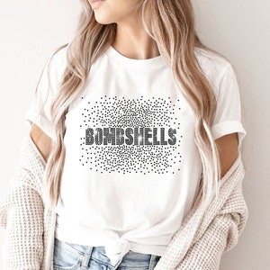 BOMBSHELLS Rhinestone Template Svg, Cheerleader Scattered Spray Effect ...