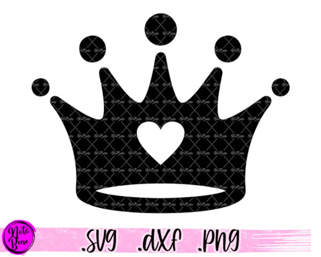 Crown SVG Adorable Cute Tiara Svg Heart Svg Princess Svg - Etsy