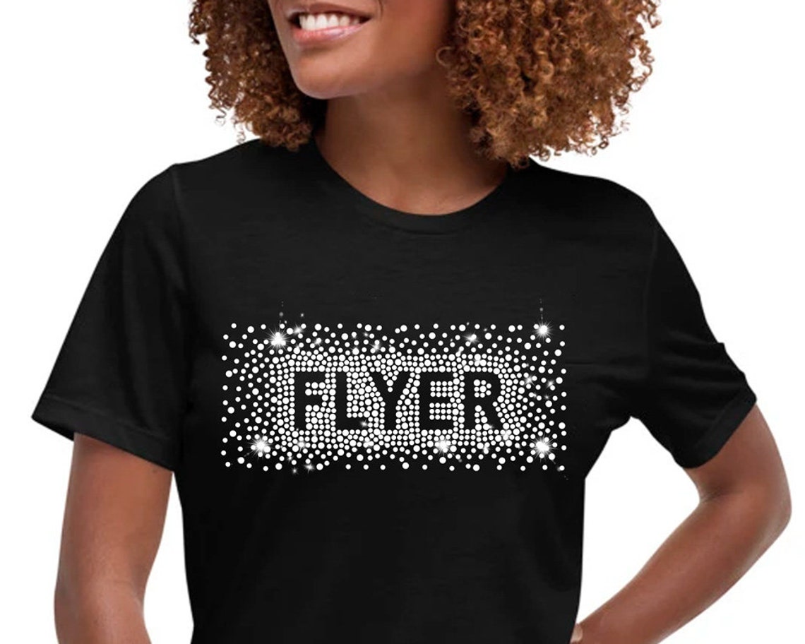 FLYER Rhinestone Template SVG, Cheerleader Top, Scattered Spray Effect ...