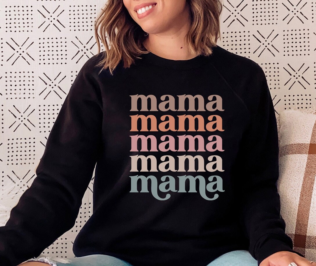 Mama Retro Svg Mama Boho Stacked Svg Retro Vintage Svg Mom Etsy