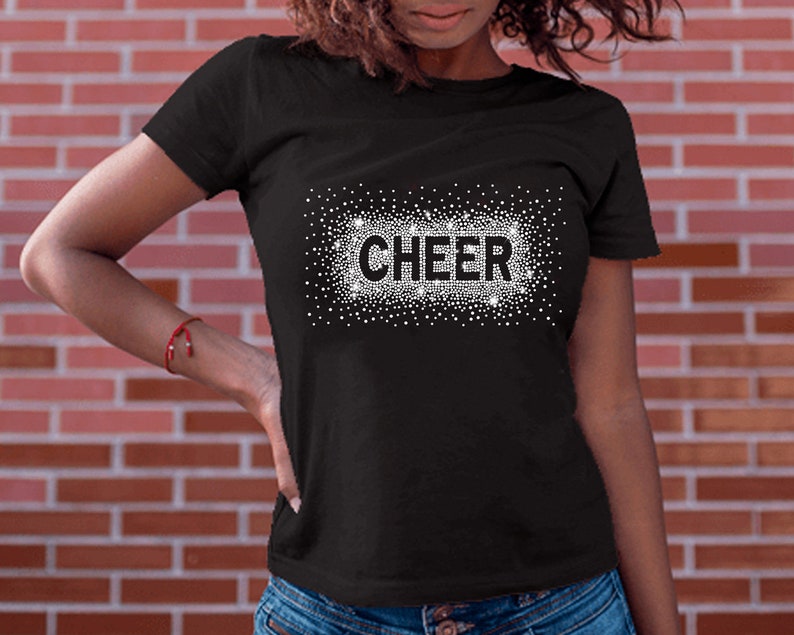 CHEER Rhinestone Template SVG, Cheer Scatter, Cheerleader Scattered ...