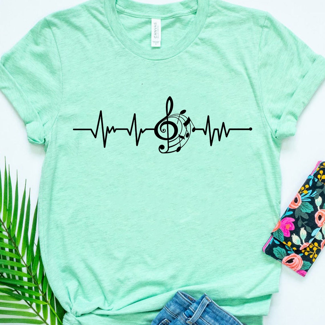 Music Note Heartbeat Line Svg Treble G Clef Svg ECG Line Svg | Etsy