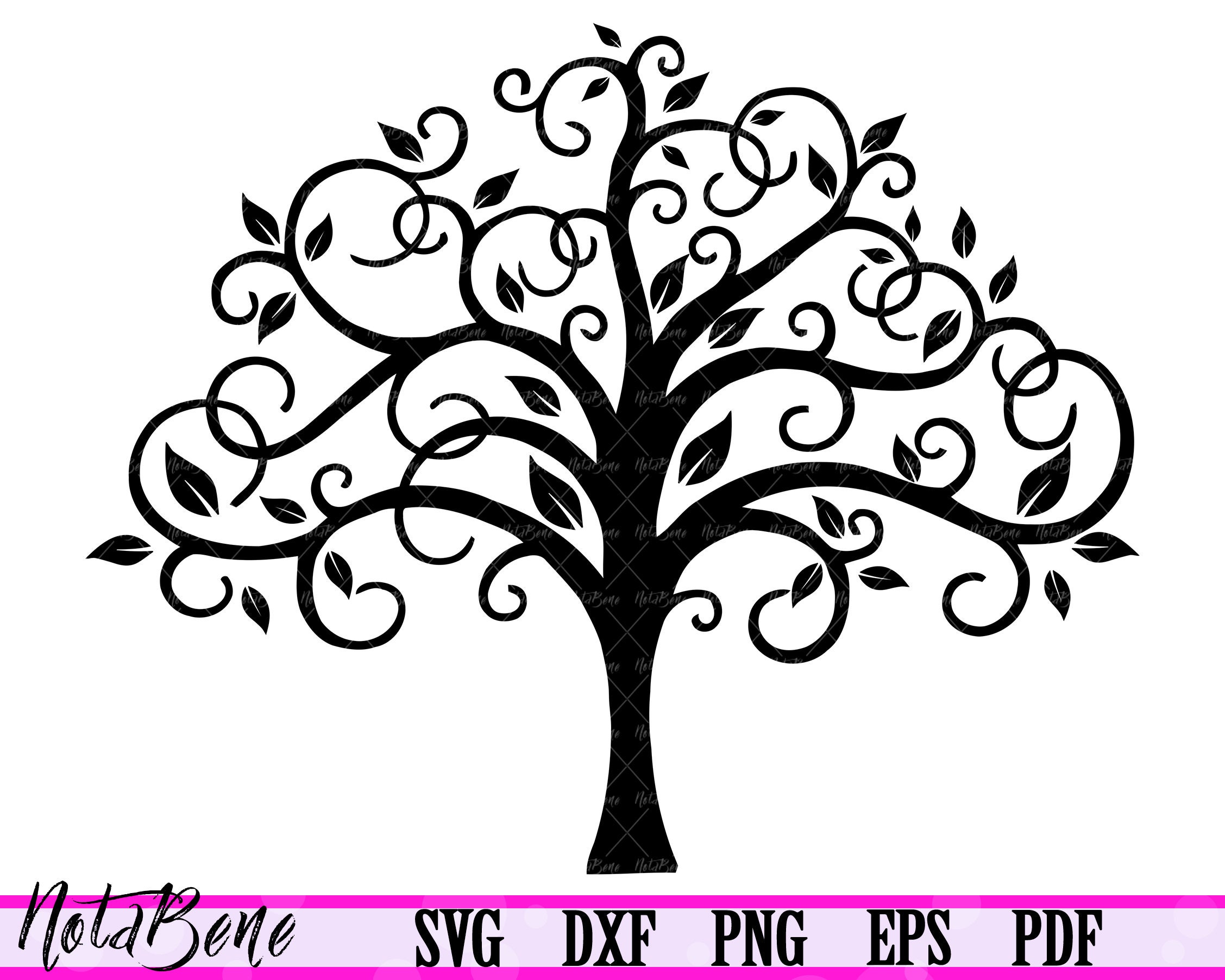 Tree SVG Family Tree Svg Family Svg Tree Monogram Family | Etsy