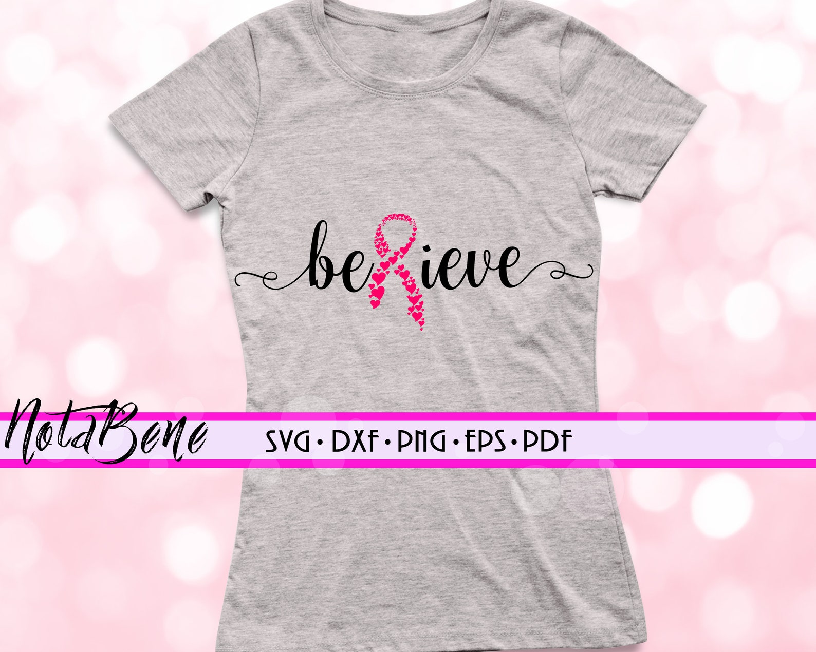 Believe SVG Cancer Ribbon Svg Cancer Survivor Awareness Ribbon | Etsy
