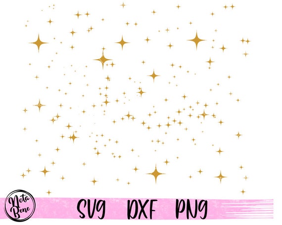 Gold Falling Stars Pattern SVG Night Sky Stars Svg Scattered - Etsy