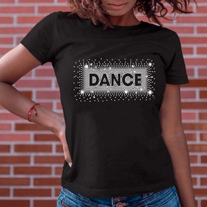 DANCE Rhinestone Template SVG, Cheerleader Scattered Spray Effect ...