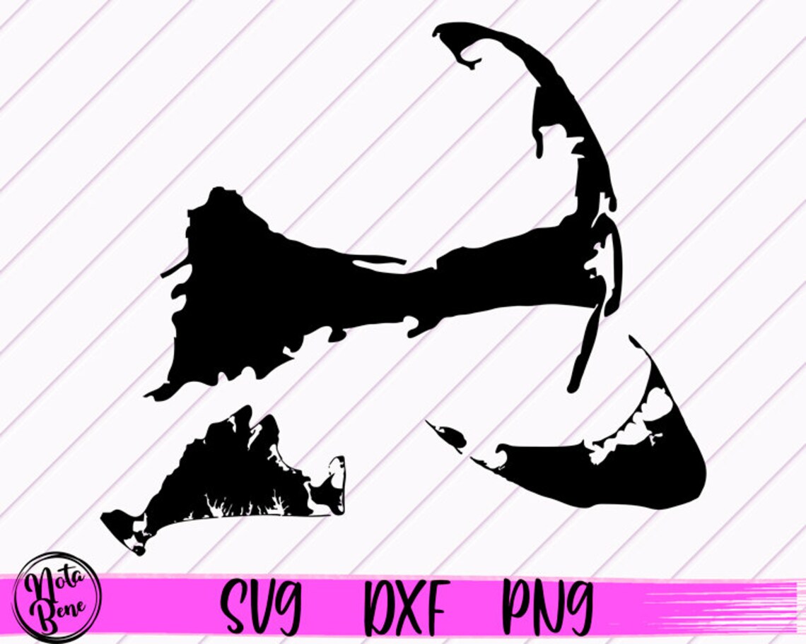 Cape Cod SVG Martha's Vineyard Nantucket MV ACK Map Svg - Etsy