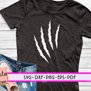 Claw Rip SVG Animal Claw Marks SVG Cut File Tiger Claw Rip Svg Claw ...