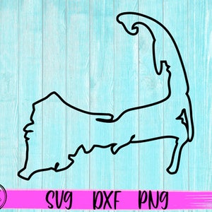 Cape Cod Outline SVG, Map Svg Cut File, Map Silhouette Design Printable ...