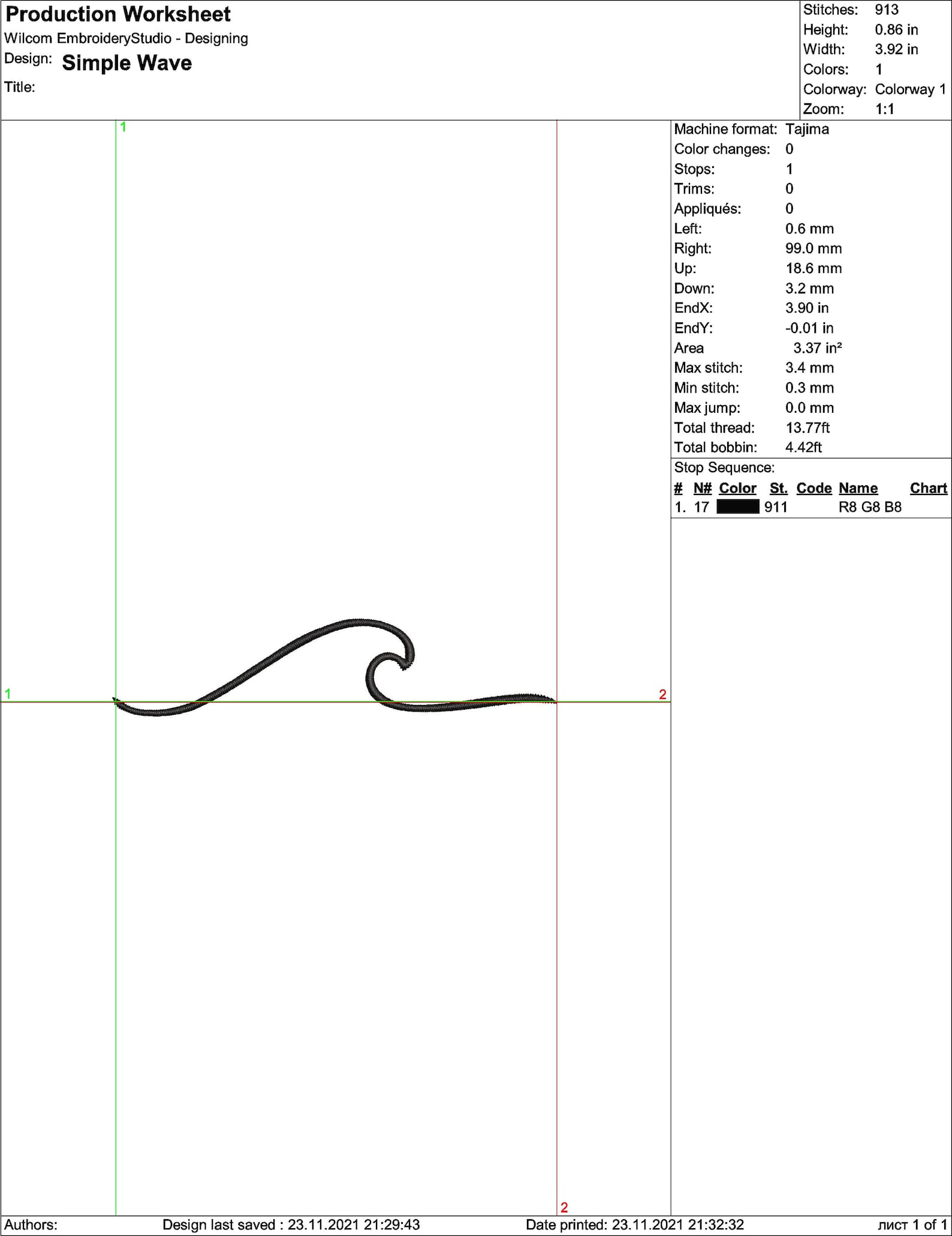 Simple Wave Embroidery Design Machine Mini Embroidery - Etsy