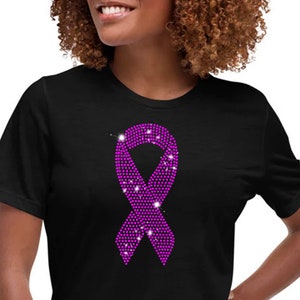 Awareness Ribbon Rhinestone Template SVG, Breast Cancer Ribbon Svg ...