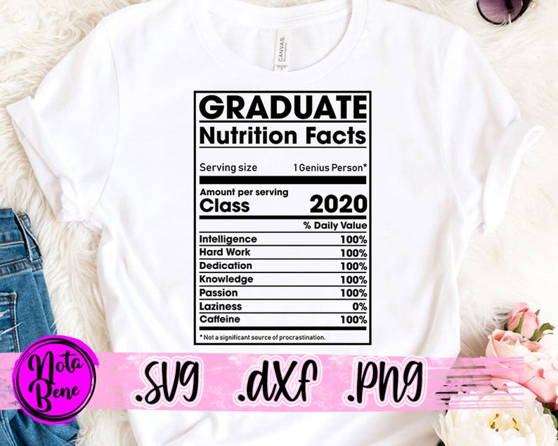 Graduate Nutrition Facts SVG Cut File Gradation Svg Senior | Etsy